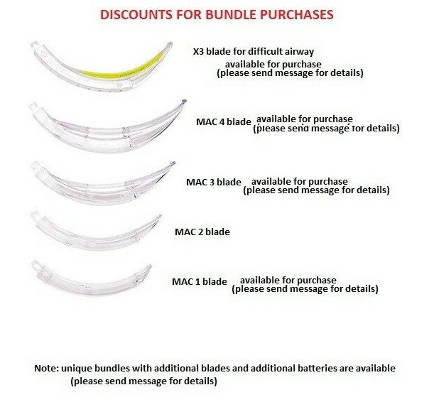 McGrath Laryngoscope MAC # 3 & 4 Disposable Blade (8 pack) (expires ...