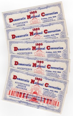 1960 John F. Kennedy Democratic Convention Acceptance Speech Tickets | eBay
