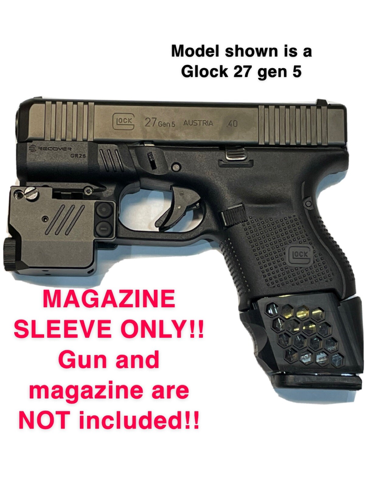 GLOCK 27/26 Magazine Sleeve for GLOCK 27/26 with G22/17 ETS MAGAZINE ...