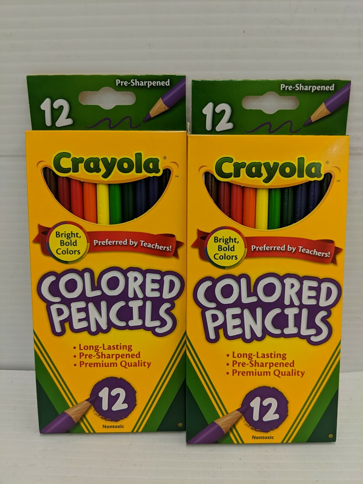 Crayola Colored Pencils 12 Pack Lot Of 2 (2Pack) Nontoxic 24 Total ...