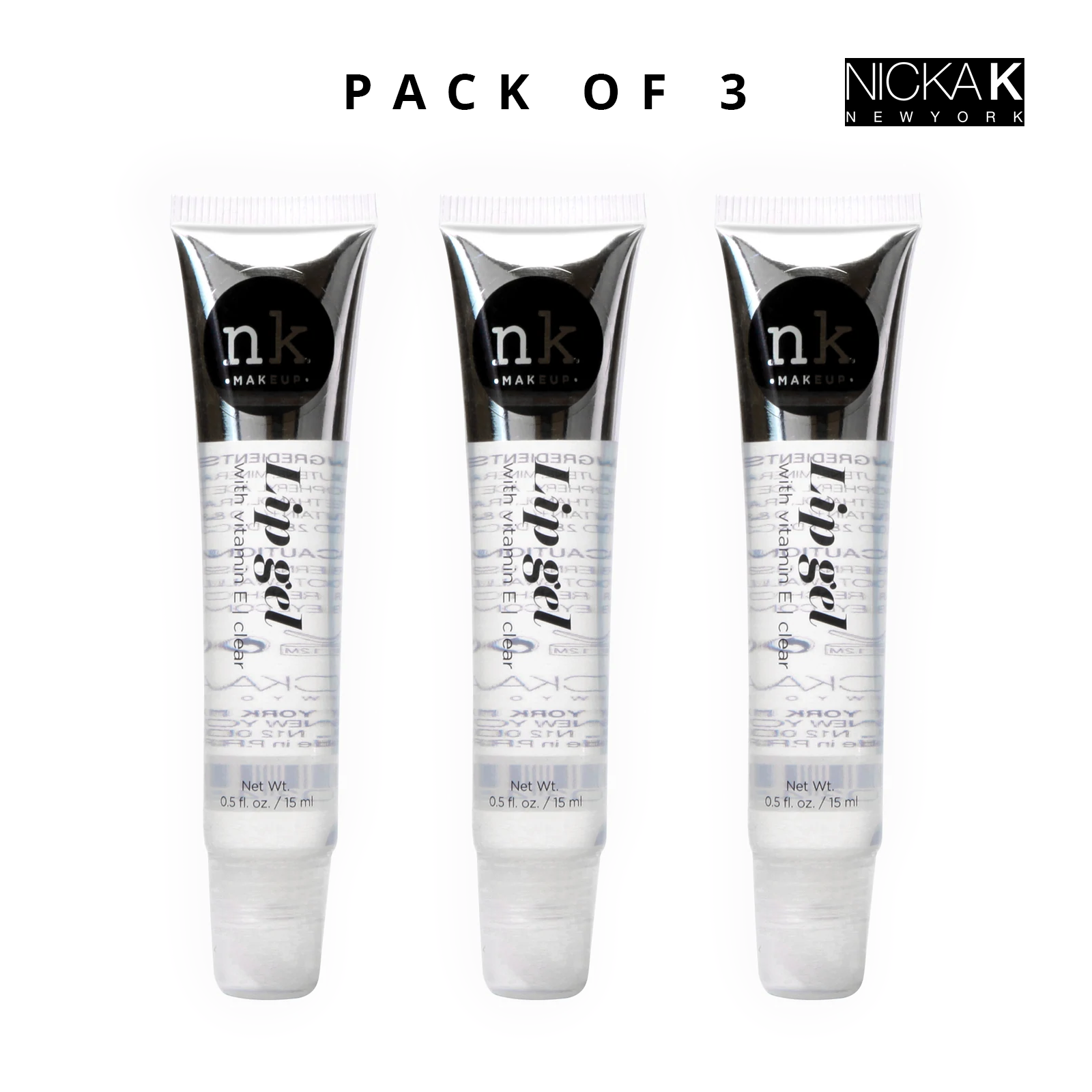 NICKA K (NK) Hydrating Lip Gel Assorted Collection Clear, Cherry ...