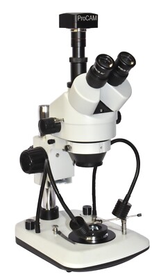 Diamond Gemstone Inspection Gemology Darkfield Stereo Microscope 7-100x ...