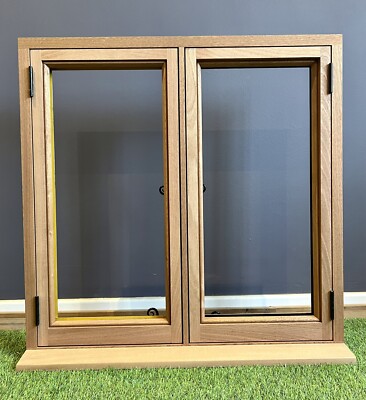 Sapele Wood Hardwood Window 900mm x 900mm Flat Pack Self Assembly ...