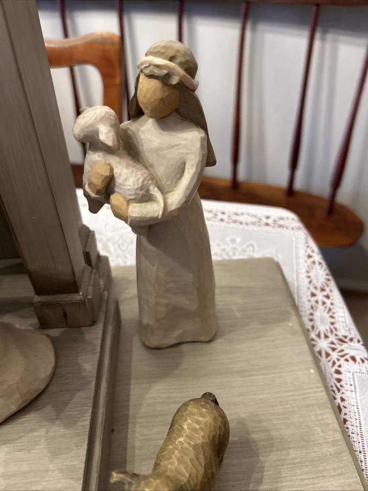 Willow Tree Nativity Set Creche Manger Christmas Scene Gray Plus 9 ...