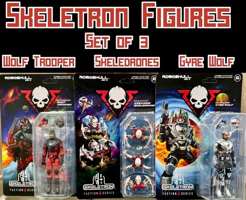 Skeletron Set of 3 Figures - Wolf Trooper Skeledrones Gyre Wolf ...