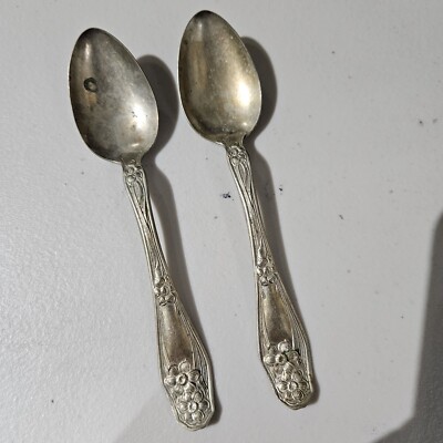 International Rogers Nickel Silver Art Nouveau INS237 Two Oval Soup ...