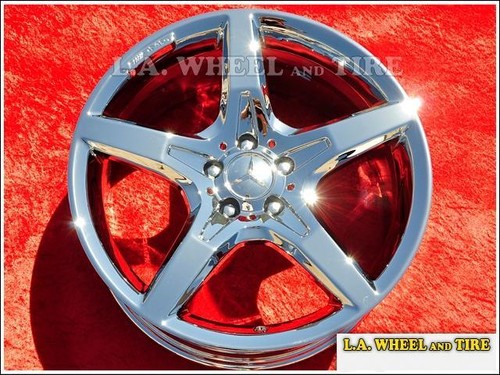 Set of 4 Chrome 19" Mercedes Benz SL400 SL550 SL63 SL65 AMG Wheels Rims ...