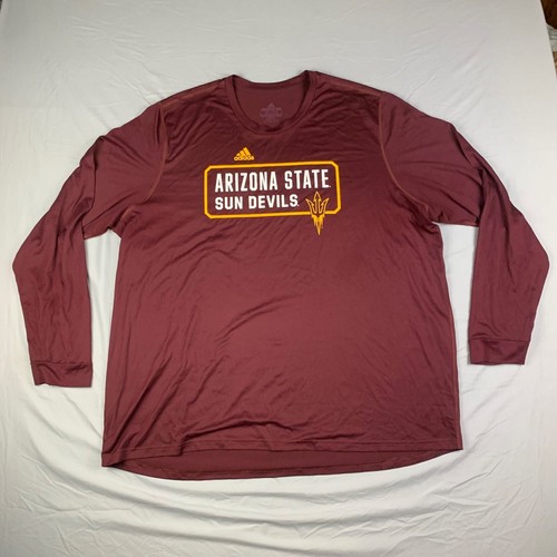 Arizona State Sun Devils Shirt Mens 3XL Red ASU Adidas Long Sleeve ...