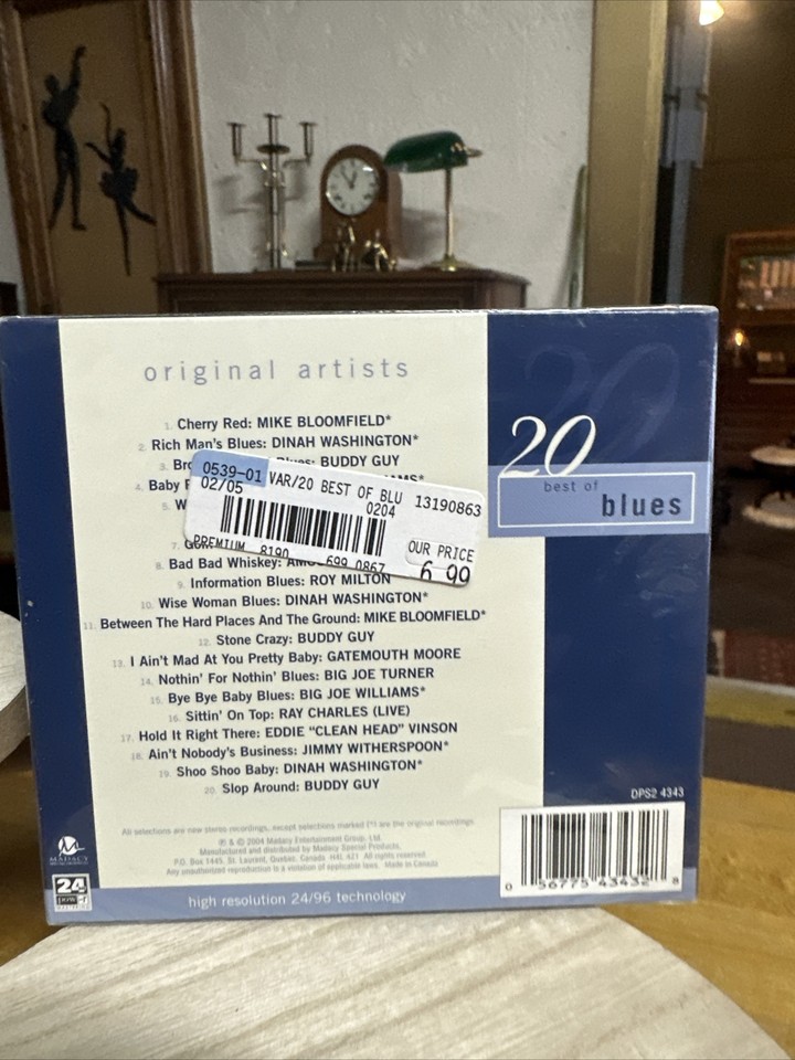 20 Best of Blues by Various Artists (CD, Jan-2004, Madacy) SEALED ...