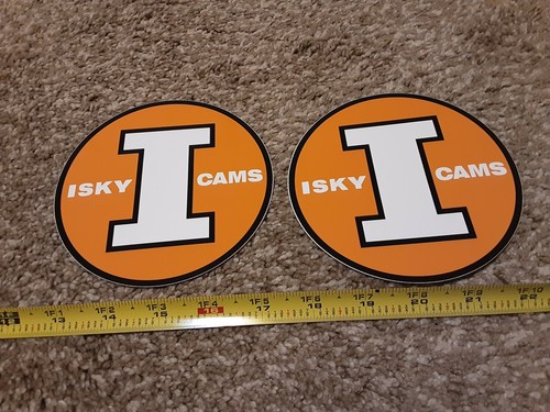 Lot of 2 Vintage Style Isky Racing Cams Decals Stickers NHRA Hot Rod ...