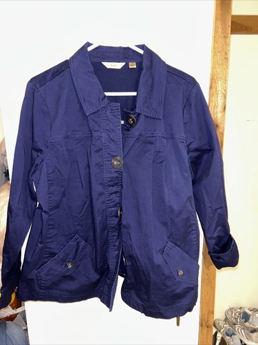 Womens Motto Navy Jacket Large Pea Coat Style | eBay