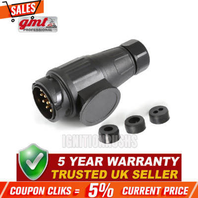 13 Pin Trailer Caravan Plug 12V Towing Connector Caravans Socket Euro ...