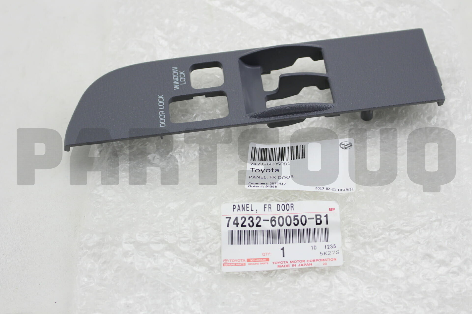 7423260050B1 Genuine Toyota PANEL, FRONT ARMREST BASE, UPPER LH 74232 ...