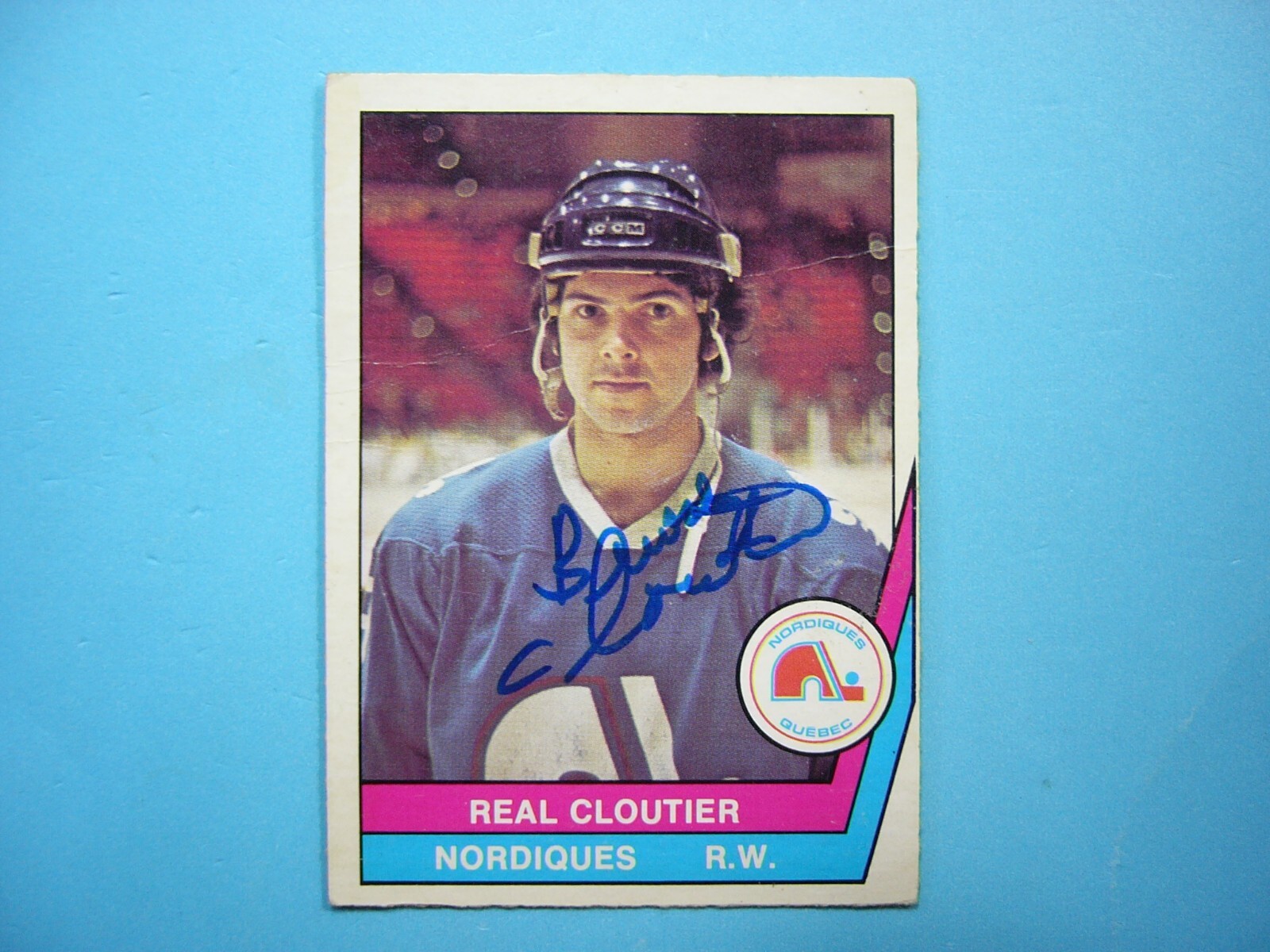 1977/78 O-PEE-CHEE WHA HOCKEY CARD #8 REAL CLOUTIER VG SHARP AUTO ...