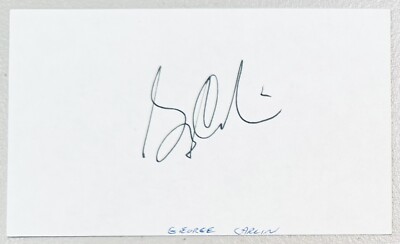 George Carlin Signed Autographed 3x5 Card SWAU Authenticated Dogma | eBay