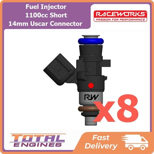 8x Raceworks Fuel Injector 1100cc Short 14mm Uscar Connector fits Ford Focus LT | eBay Australia