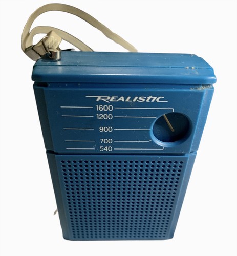 Vtg Realistic 12-202 Flavoradio Transistor AM Pocket Radio Blue -works ...