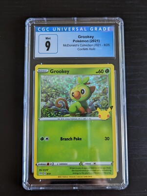 CGC 9 Mint Pokémon TCG Grookey McDonald's Promos 8/25 Holo Promo | eBay