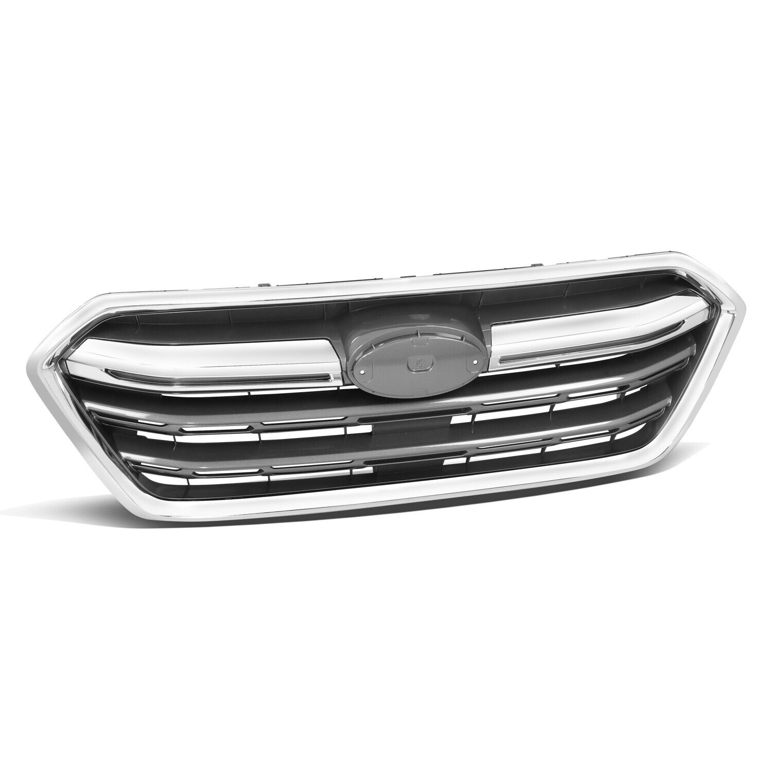 Fit 18-19 Subaru Outback Front Grill Bumper Grille w/Badge Slot Chrome ...