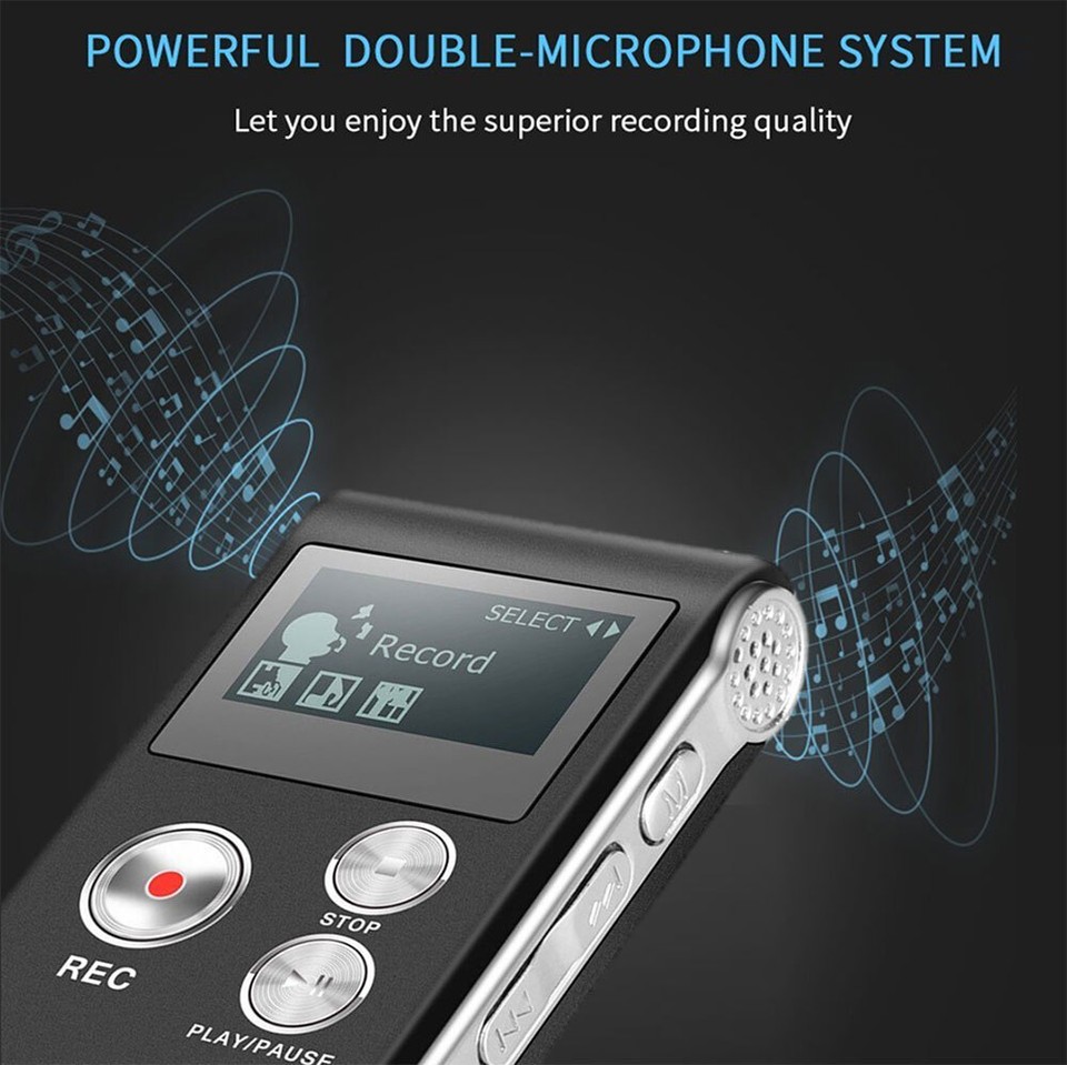 Digital Voice Recorder Dictaphone Audio Sound Recorder Mini small Spy ...