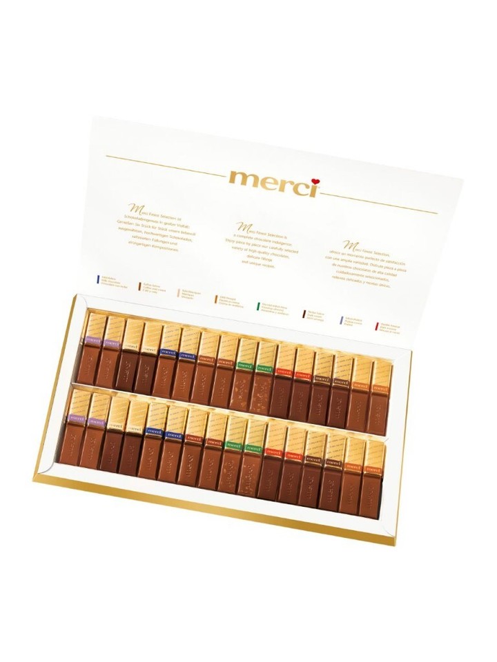 MERCI Assorted Milk Chocolate Finest Selection 8 Flavors Gift Box 400g ...