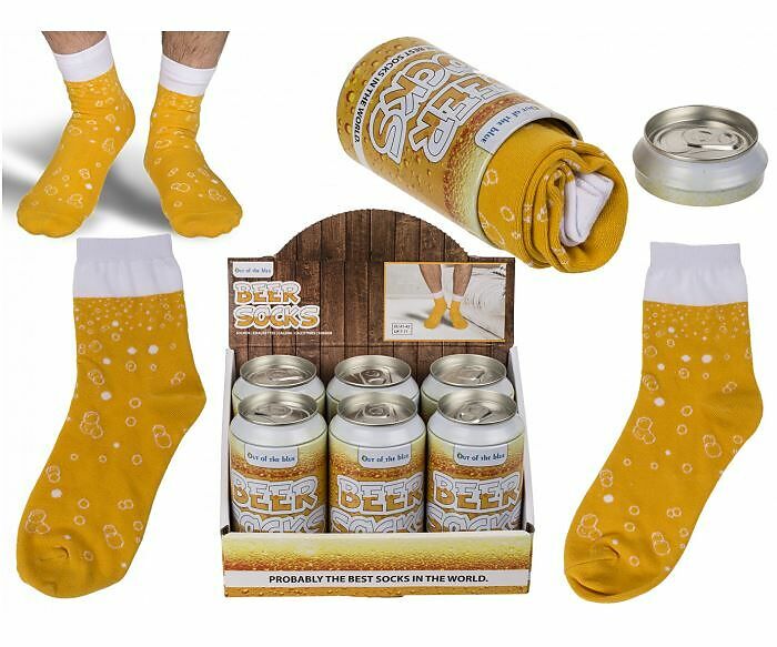 Beer Socks In Metal Tin - Secret Santa Gift Funny Beer Joke Fathers Day ...