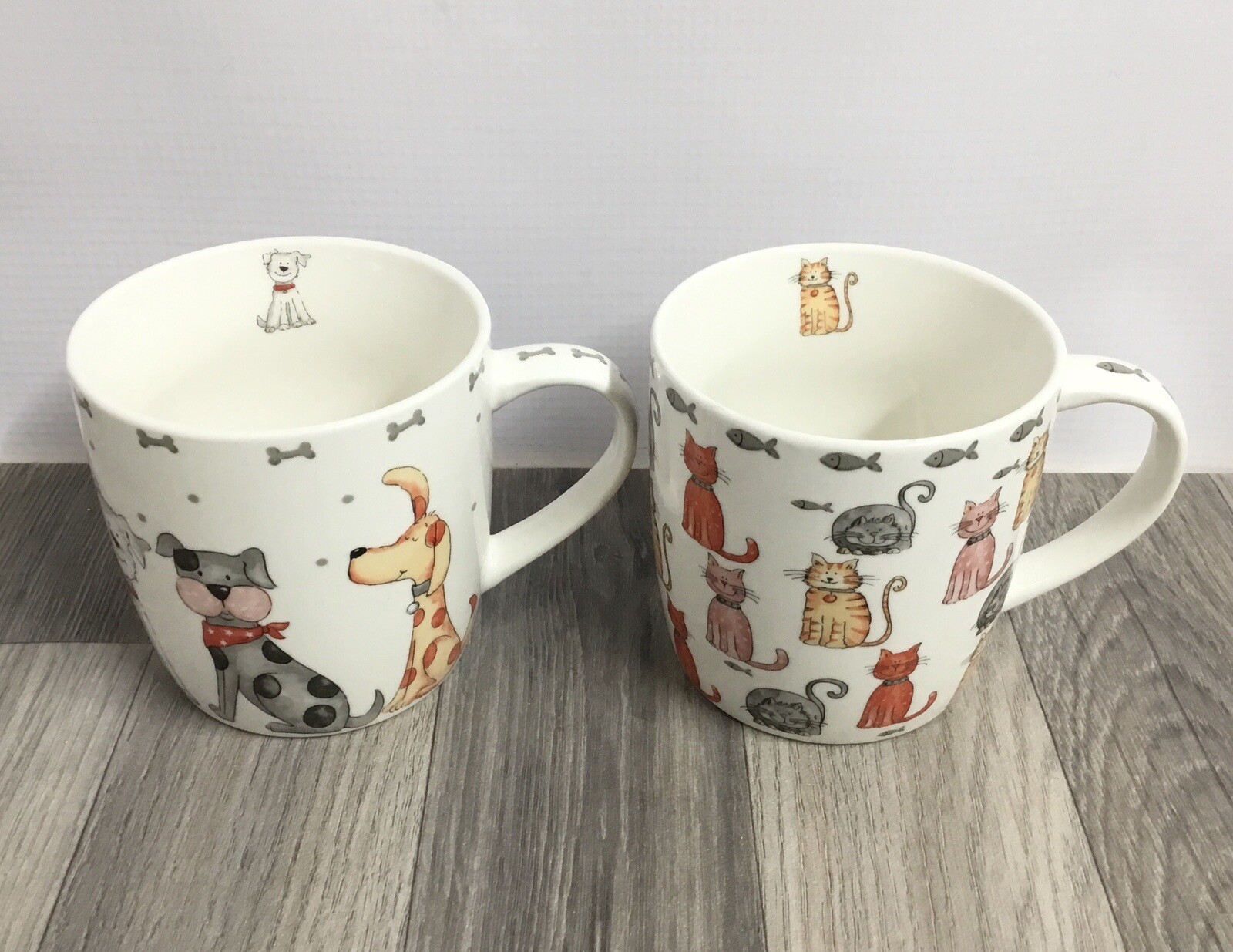 Lesser & Pavey Comic Cats & Comic Dogs Fine China Mugs Cups X2 | eBay UK