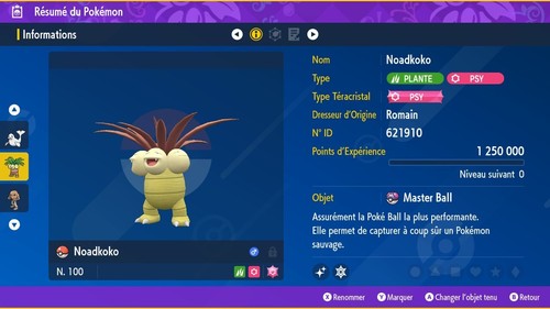 NOADKOKO SHINY ou NON 6IV FULL LEGIT + OBJET - POKEMON VIOLET /ECARLATE ...