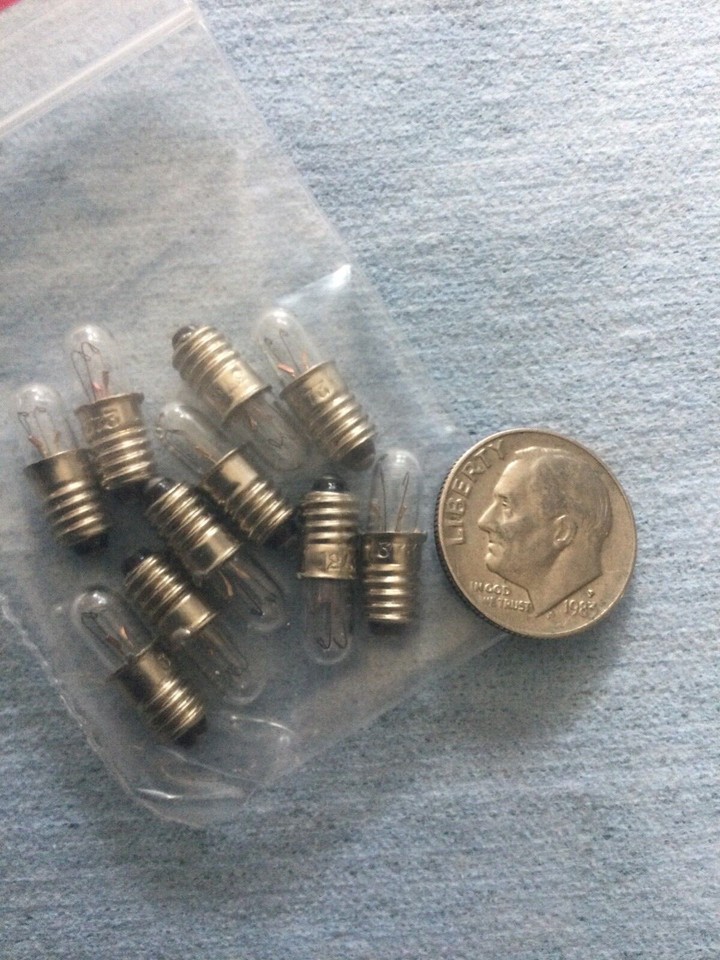 Box of 10 #373 Miniature Bulbs Toy, 14V, 1.12W. NOS Bubble Light Repair ...
