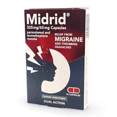 Midrid Capsules - Pack of 15 - To Treat Migraines And Severe Headaches ...