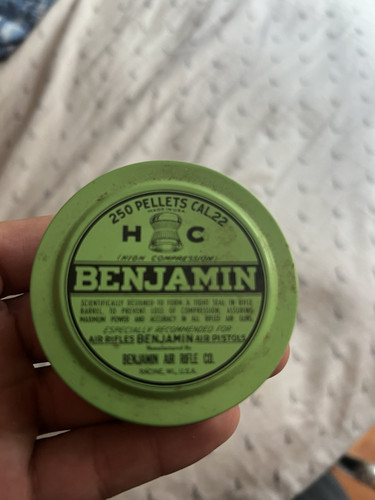 Vintage Air Rifle Pellets Benjamin HC 22.cal Made In St. Louis Mo USA ...