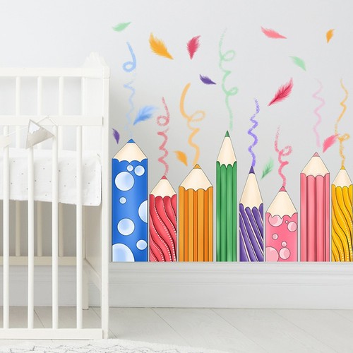 Porta finestra a matita colorata vibrante per creativi per arredamento ...