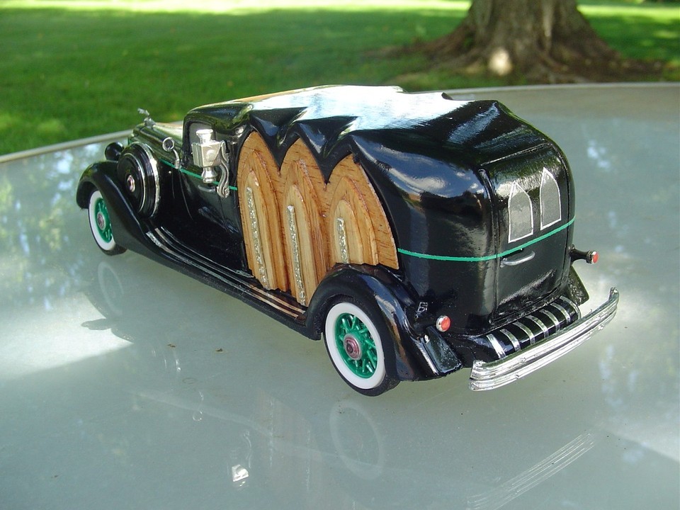 Funeral Hearse Scale models built from wood 1936 Packard Craved Side ...