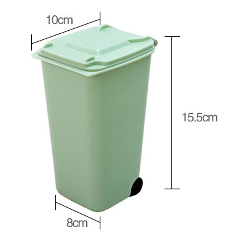 Workspace With Cover Desktop Bin Garbage Storage Box Pen Holder Mini ...