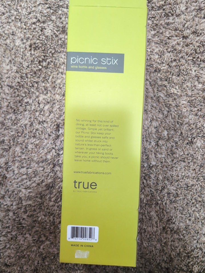 Picnic Stix Set, True Fabrications - Chrome Stakes For 2 Wine Glasses ...