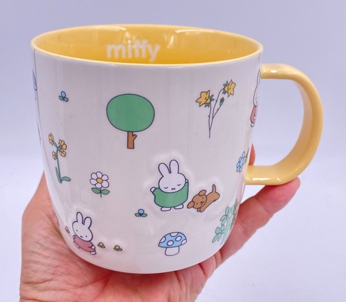 Miffy by Magenta Mug Floral, Puppy, Yellow & White 18 oz - 4" tall ...