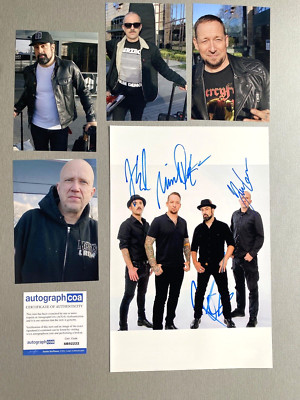 VOLBEAT fully signed in-person autographed photo 8x12 COA ACOA + proof ...