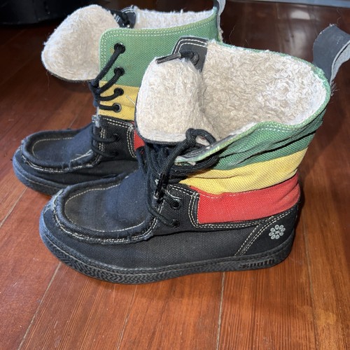 Vintage Ipath Cat Shearling Rasta Shoes Boots Skateboarding Size 6 | eBay