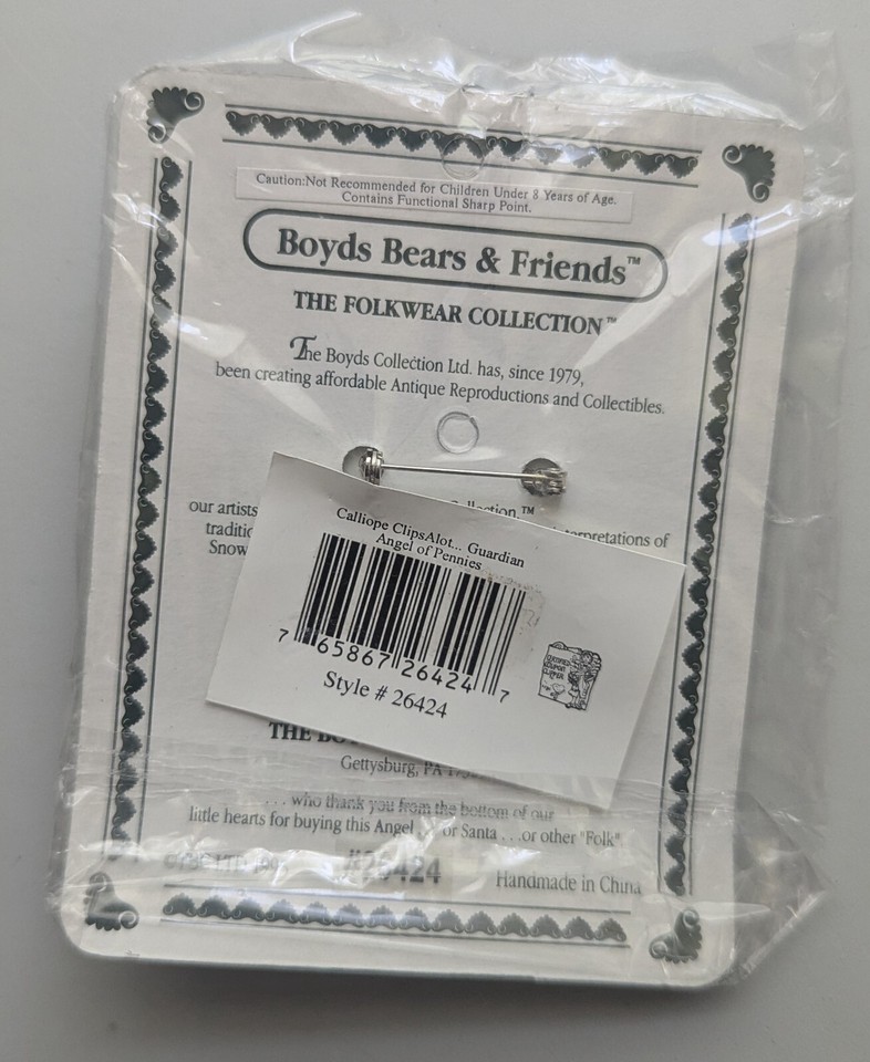 Boyd's Bears & Friends FOLKWEAR Certified Coupon Clipper Pin * Crazy ...