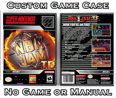 NBA Jam Tournament Edition - Super Nintendo SNES Custom Case *NO GAME ...