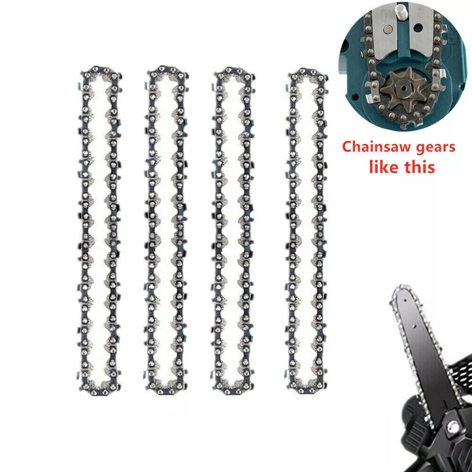 4PCS 6" Chain Saw Chain For 6 inch Electric Chainsaw Hand Held Wood ...