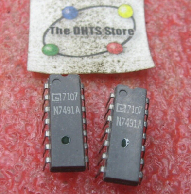 N7491A IC TTL 8-Bit Shift Register Plastic Grey Body 7491 - NOS Qty 2 ...