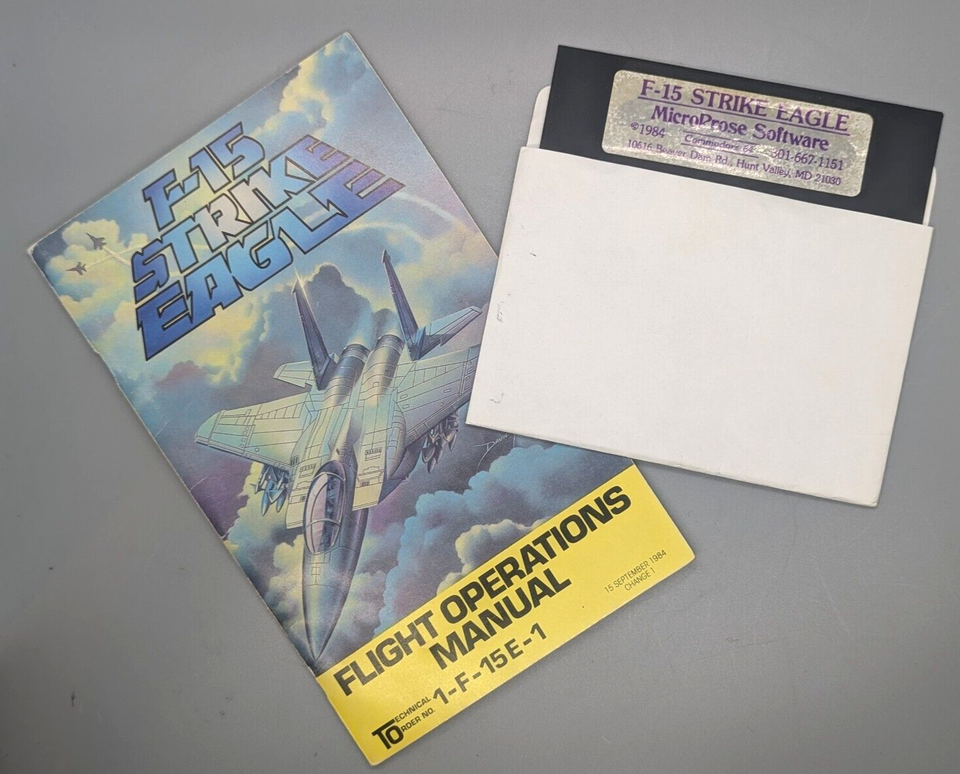 TESTED! 1984 Commodore 64 F-15 Strike Eagle Original Disk Video Game ...