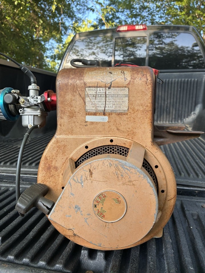 Vintage 6hp Briggs & Stratton Engine Motor Flathead Resto Mod Mini Bike ...