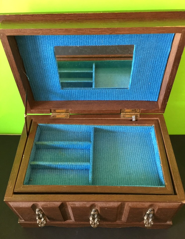 Price Import Jewelry Music Box Brown Wooden | eBay