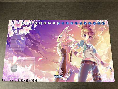 DTCG Duel Playmat Digimon Makino Ruki Renamon Anime Trading Card Game ...