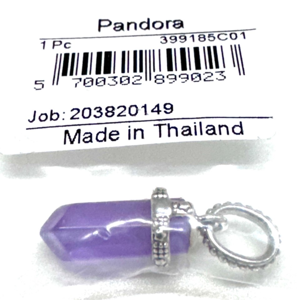 Pandora Sterling Silver Purple Amulet Pendant 399185C01 | eBay