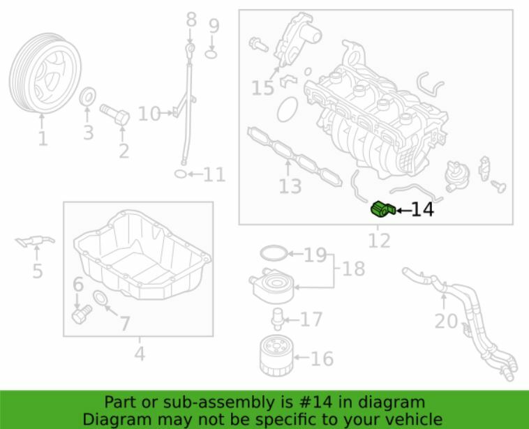 OEM Solenoid Valve for 17-18 Santa Fe Sport 16-22 Optima Sportage 28324 ...