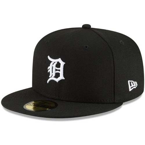 Detroit Tigers Basic Black and White 59FIFTY Fitted Hat - New style ...