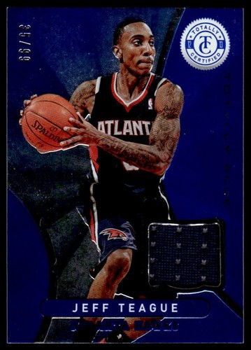 2012 PANINI TOTALLY CERTIFIED JEFF TEAGUE 159 TOTALLY BLUE JERSEY 35/99 ...